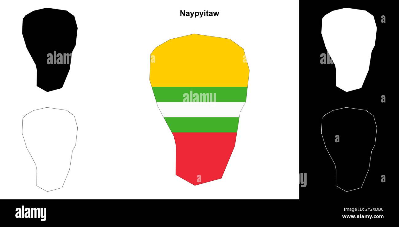 Naypyitaw blank outline map set Stock Vector Image & Art - Alamy