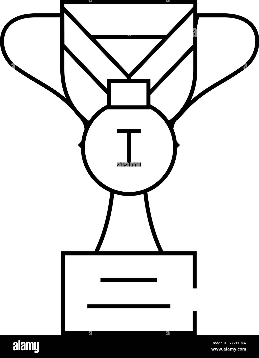 champion win cup line icon vector illustration Stock Vector Image & Art ...