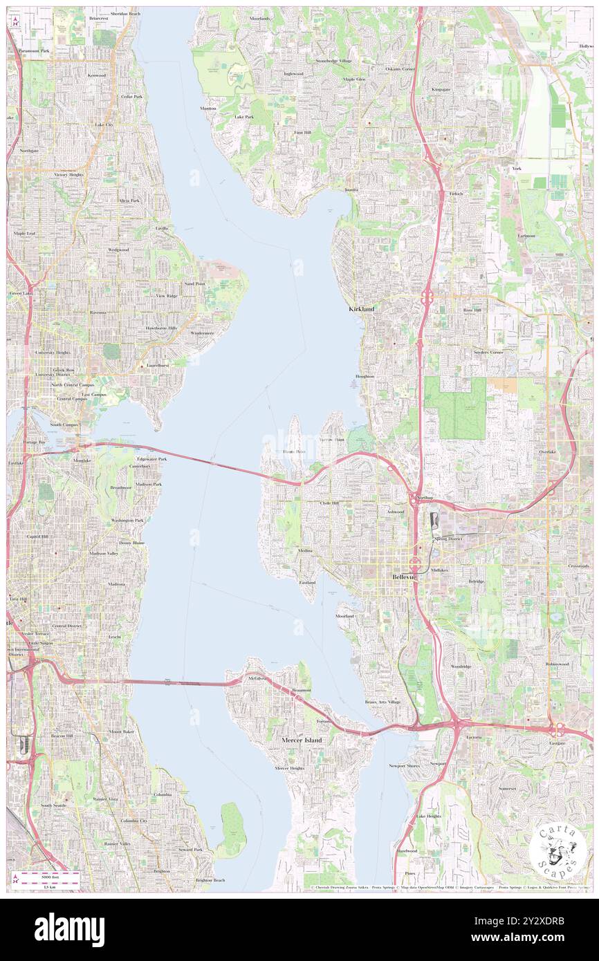 Hunts Point, King County, US, United States, Washington, N 47 38' 36 ...