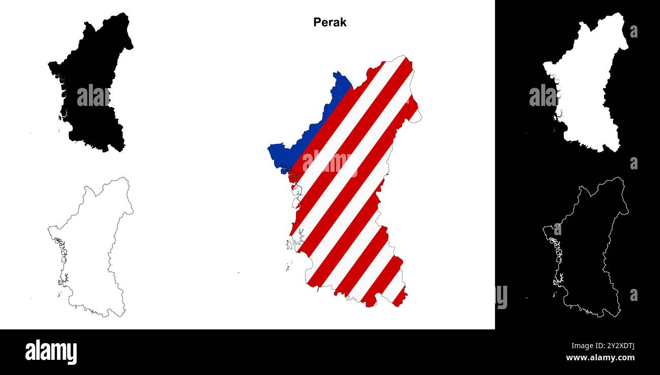 Perak state outline map set Stock Vector Image & Art - Alamy