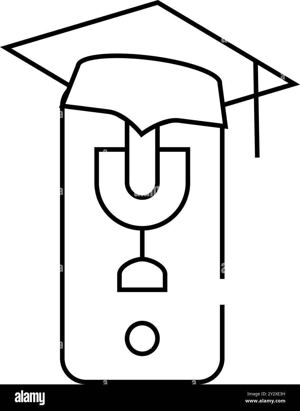 phone with microphone for recording lesson line icon vector ...