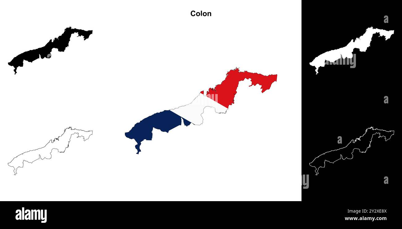 Map of colon panama hi-res stock photography and images - Alamy