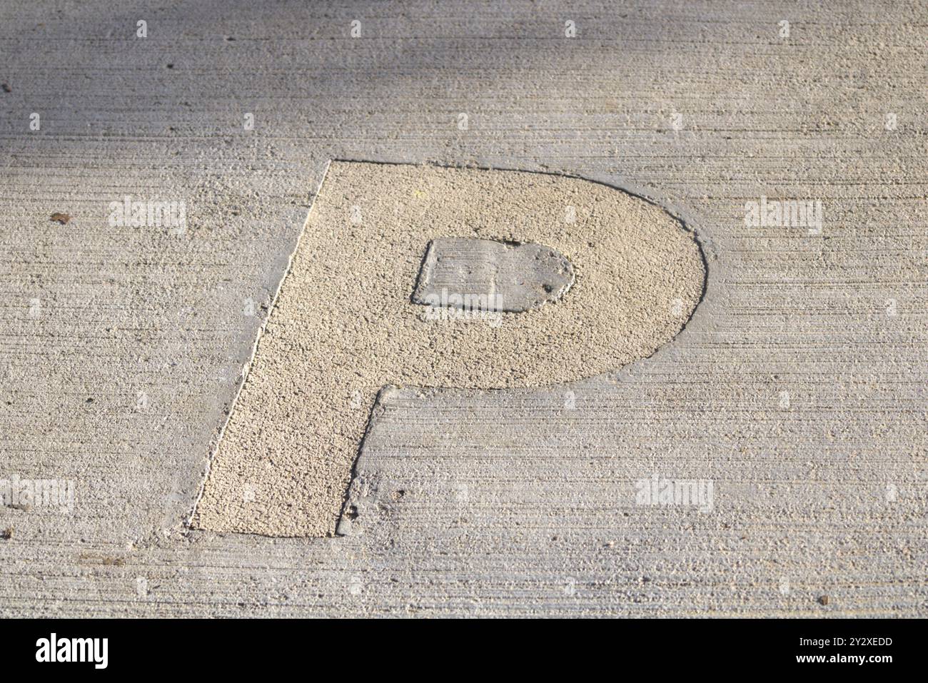 colorful alphabet letters on pavement at children's school park Stock ...