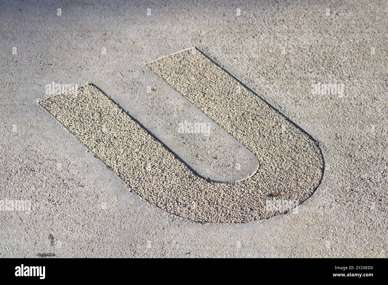 colorful alphabet letters on pavement at children's school park Stock ...