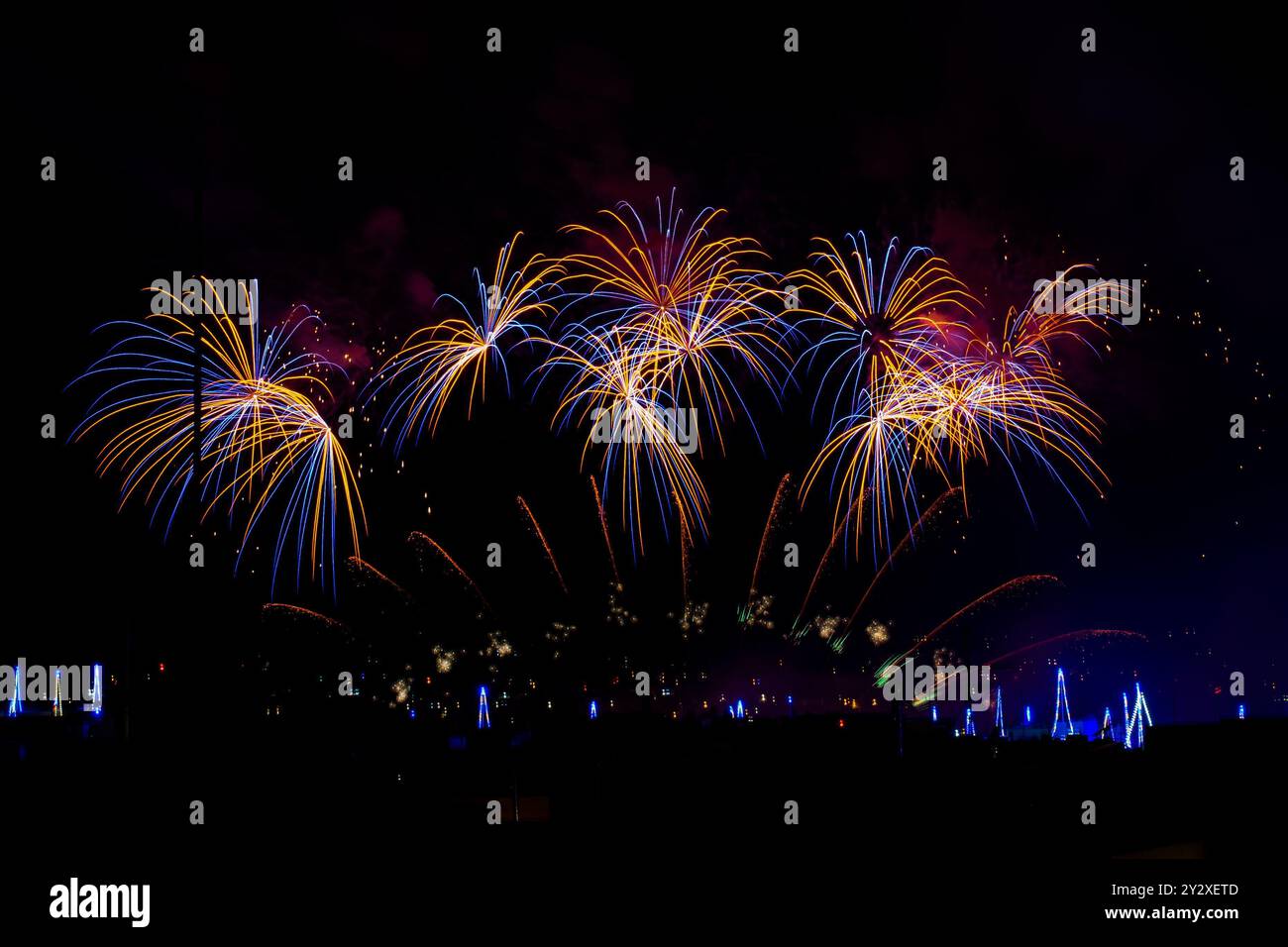 Traditional fireworks display on the eve of the feast of Our Lady of ...
