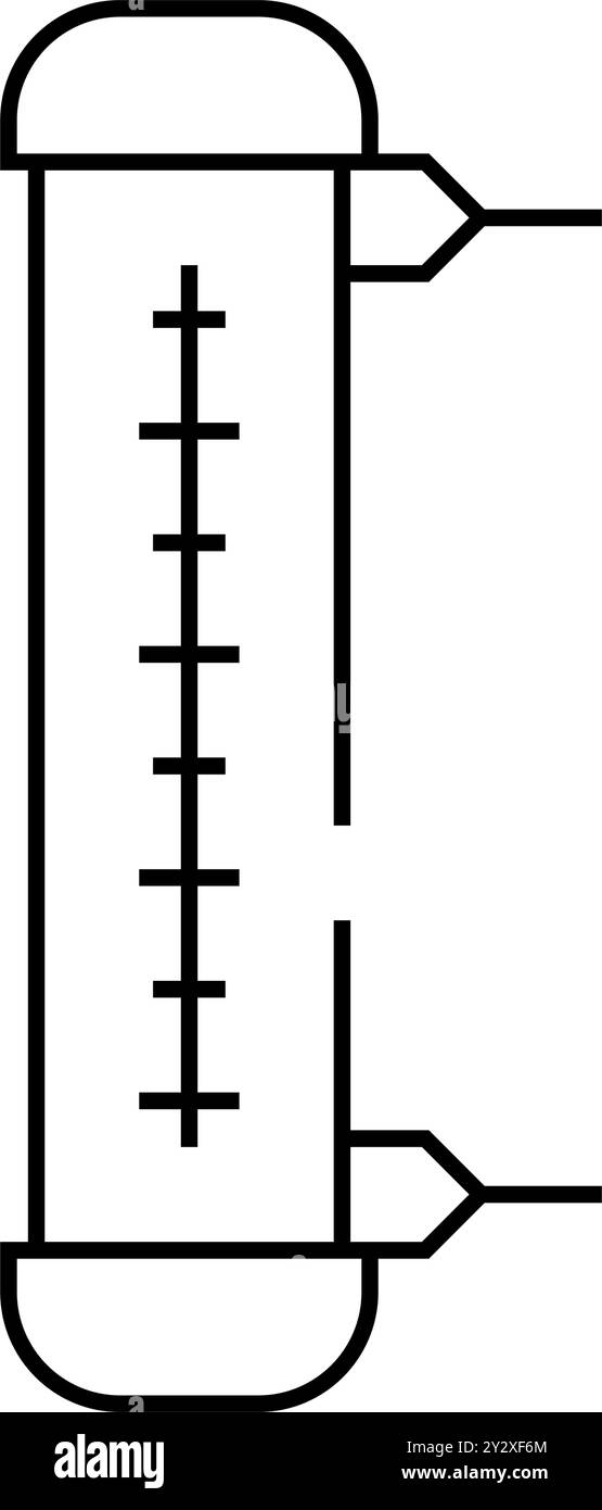 window thermometer line icon vector illustration black Stock Vector ...