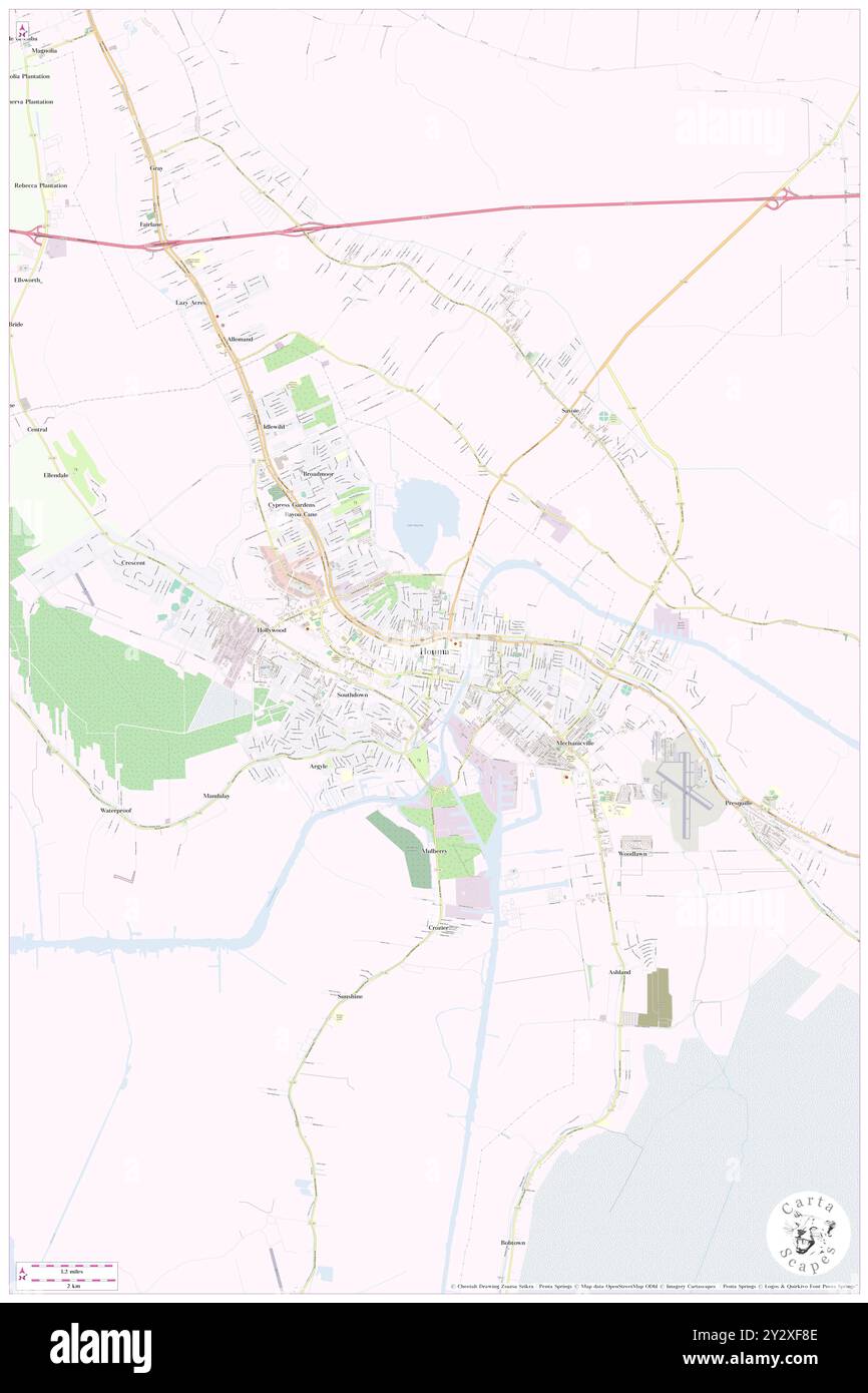 Map of houma Cut Out Stock Images & Pictures - Alamy