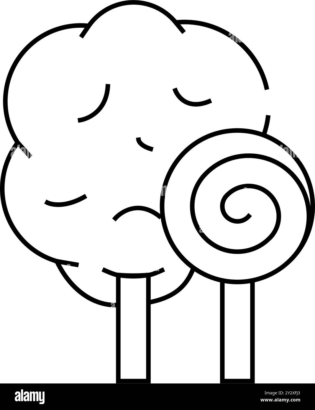 cotton candy line icon vector illustration black Stock Vector Image ...