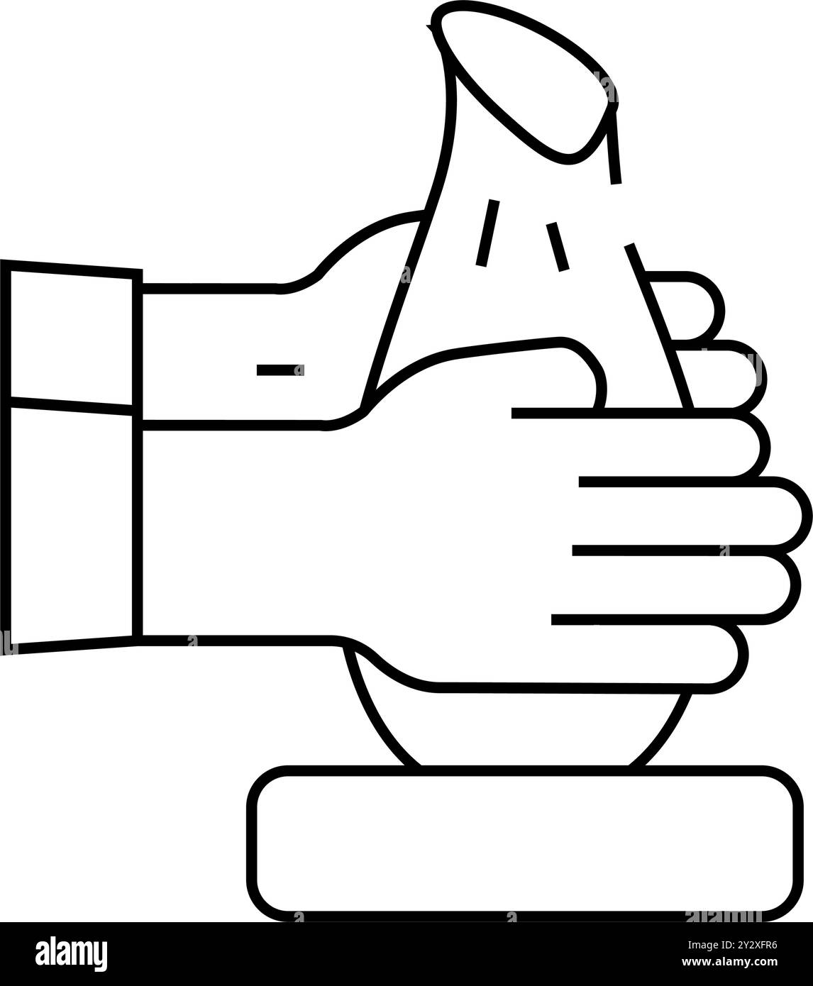 master making pot on turm pottery device line icon vector illustration ...