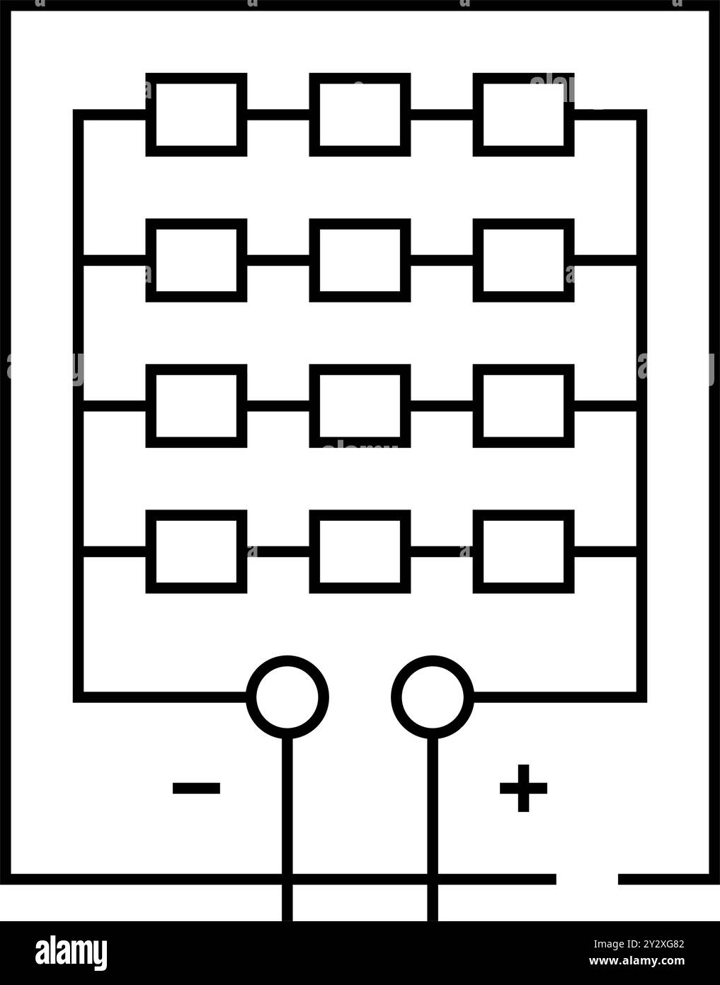 solar panel structure line icon vector illustration Stock Vector Image ...
