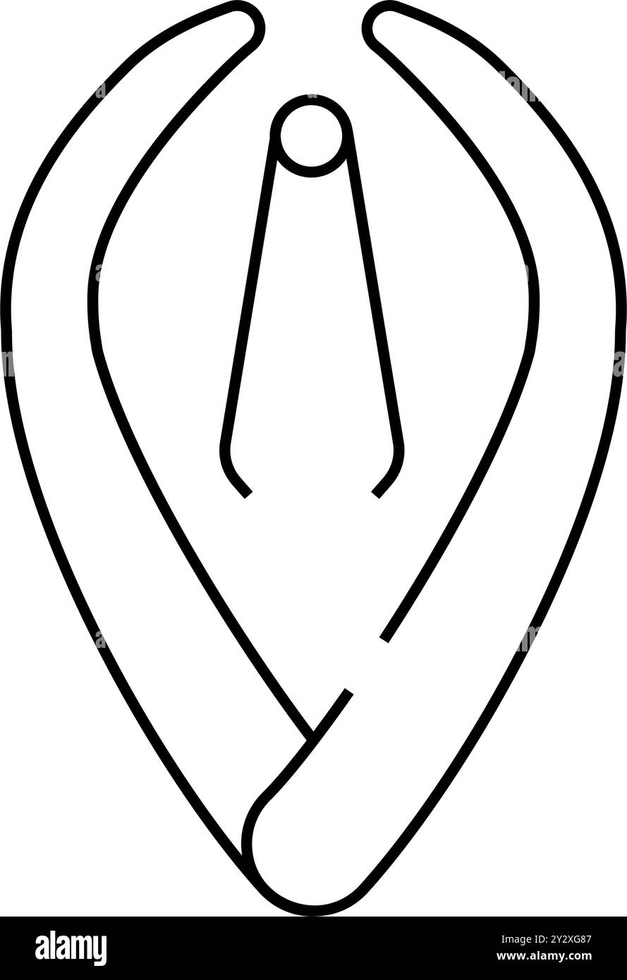 calipers pottery tool line icon vector illustration Stock Vector Image ...