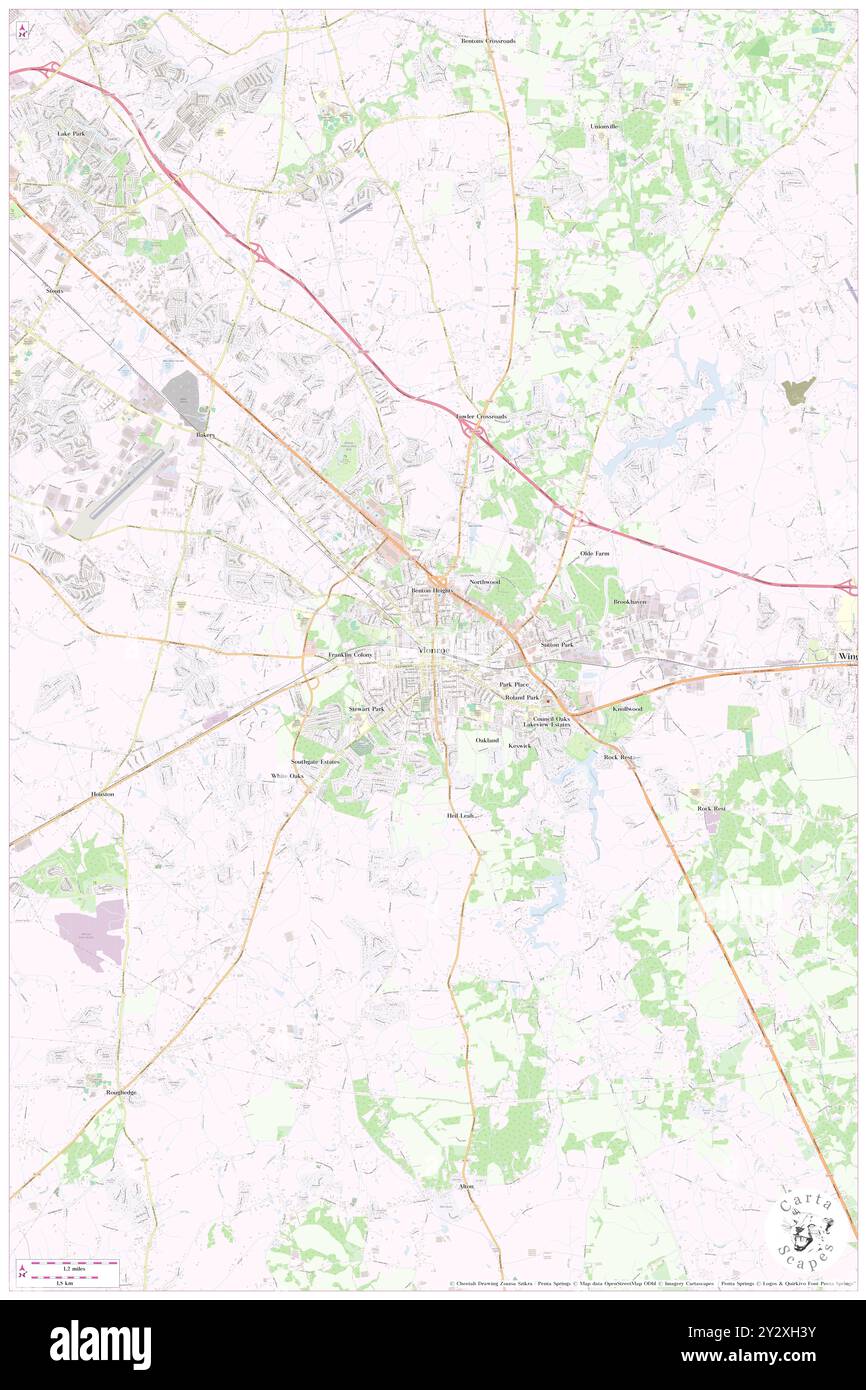 Map of monroe north carolina Cut Out Stock Images & Pictures - Alamy