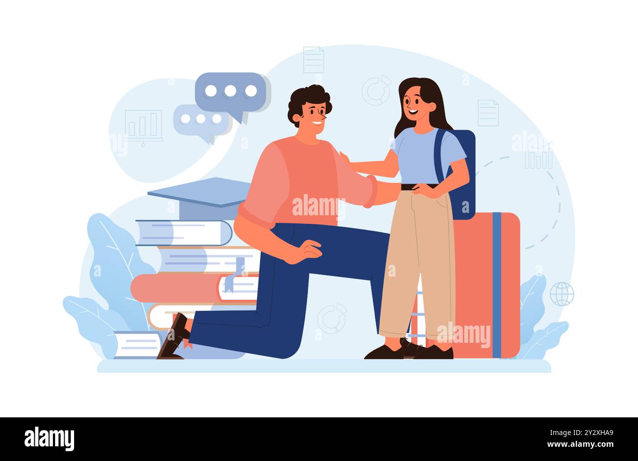 School preparation. School kids with parents prepare for studying ...