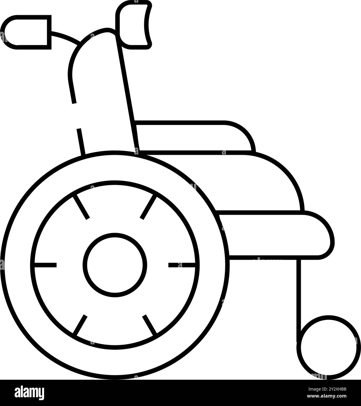 wheelchair for patient line icon vector illustration Stock Vector Image ...