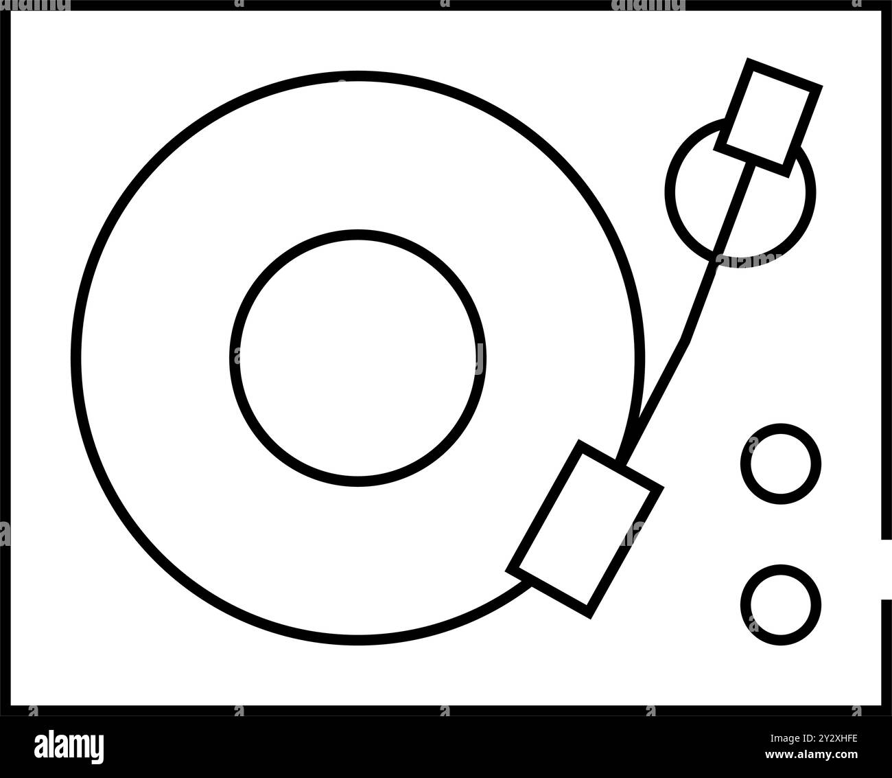 music turntable line icon vector illustration black Stock Vector Image ...