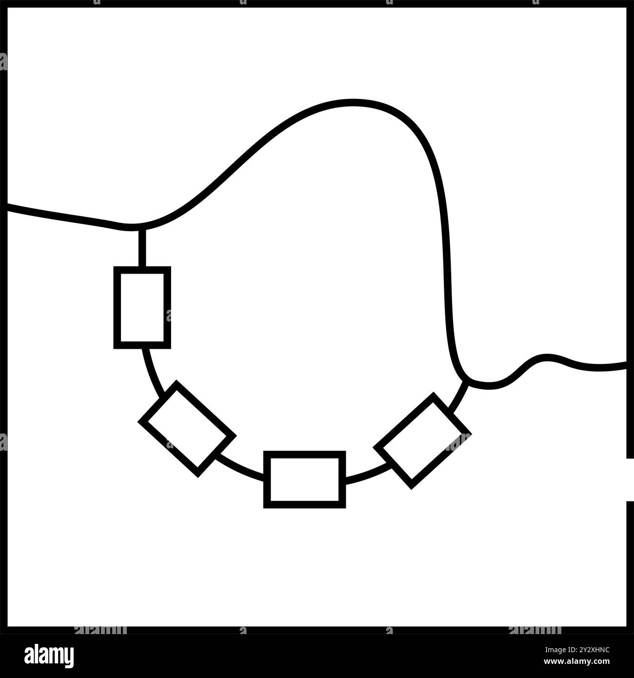 lagoon tidal power plants line icon vector illustration Stock Vector ...