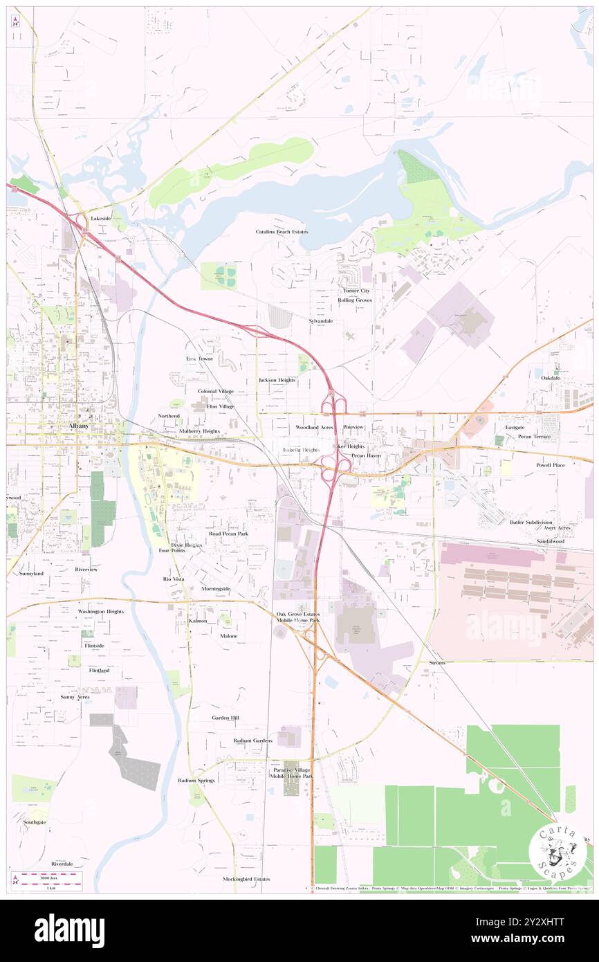 Isabella Heights, Dougherty County, US, United States, Georgia, N 31 34 ...