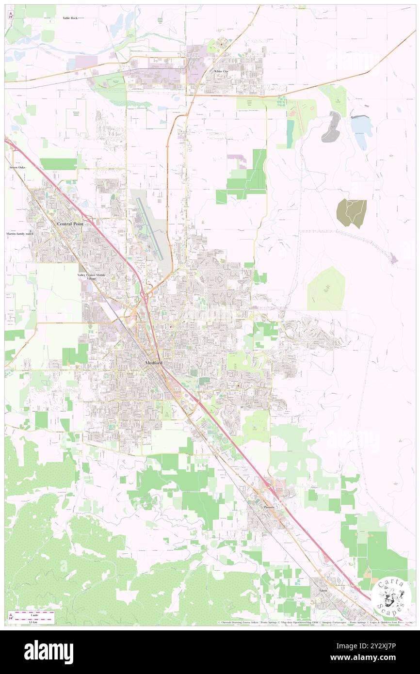 Medford, Jackson County, US, United States, Oregon, N 42 19' 35'', S ...