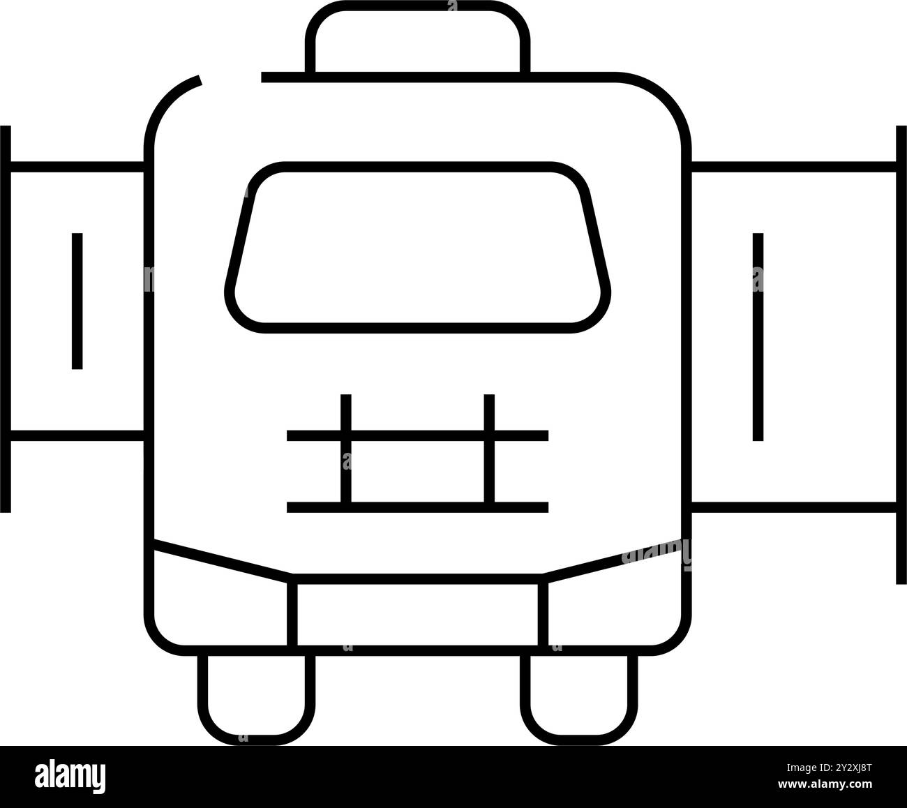 mobile house with pull-out module line icon vector illustration Stock ...