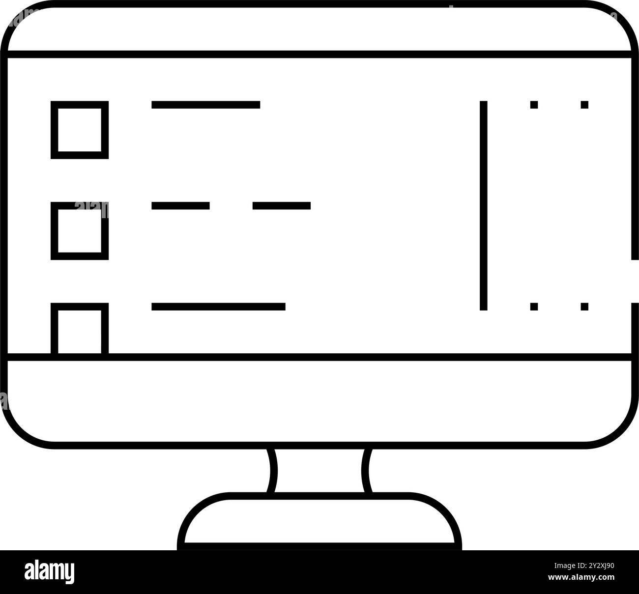 software list of operating system line icon vector illustration Stock ...
