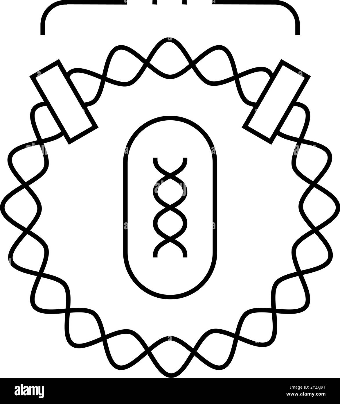 dna decoding for future vaccine line icon vector illustration Stock ...