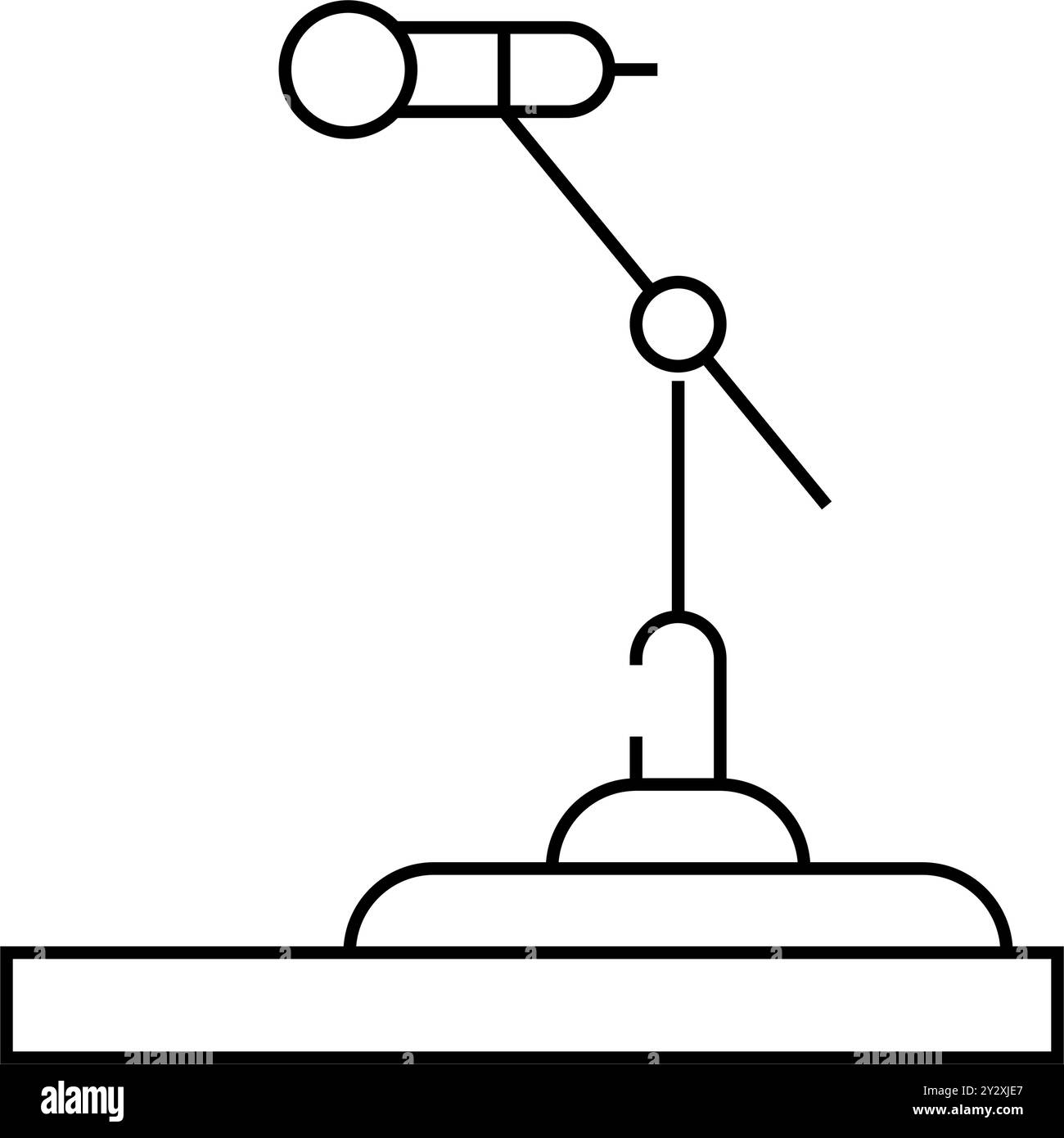 microphone on stand for speech toast line icon vector illustration ...