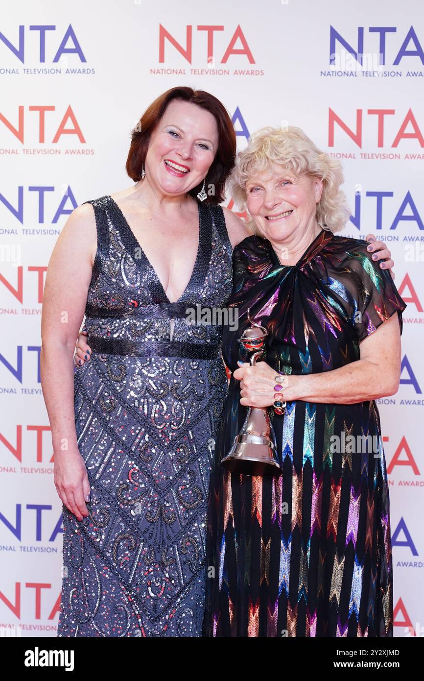 Monica Dolan and Jo Hamilton, winners of the New Drama Award for Mr ...
