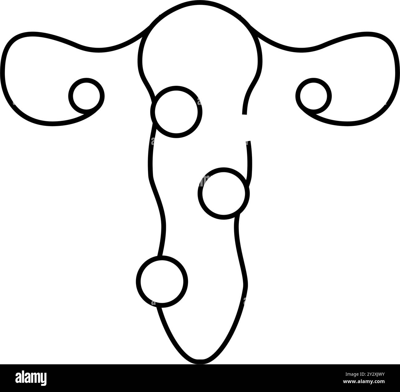 pathology of cervix line icon vector illustration Stock Vector Image ...