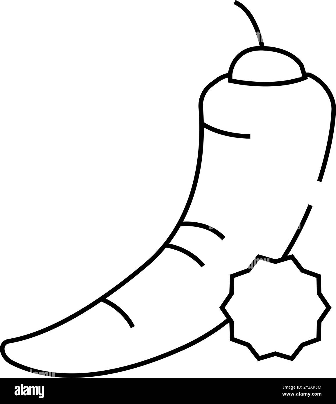 spicy pepper allergy line icon vector illustration Stock Vector Image ...