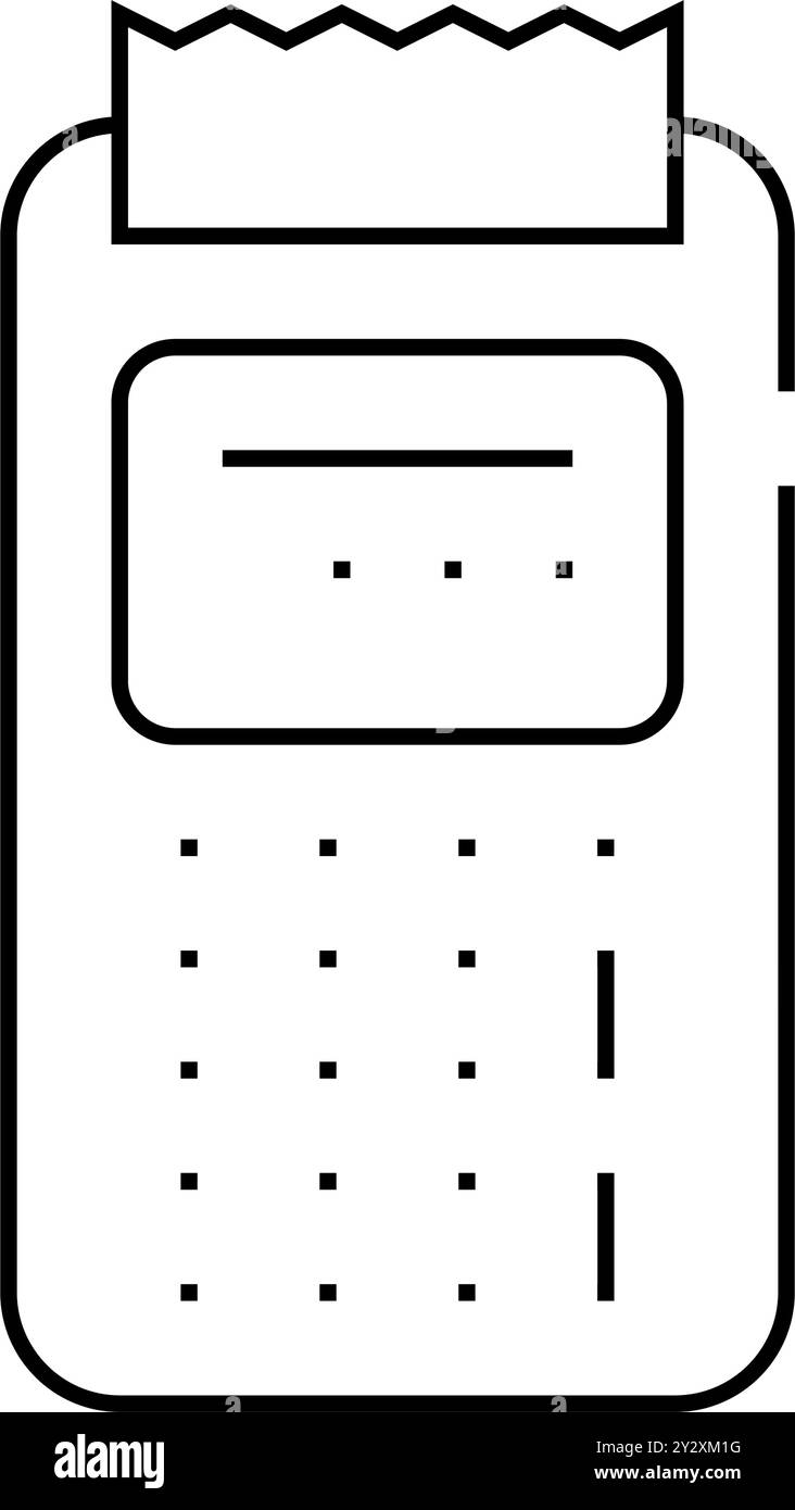 portable cash register line icon vector illustration Stock Vector Image ...