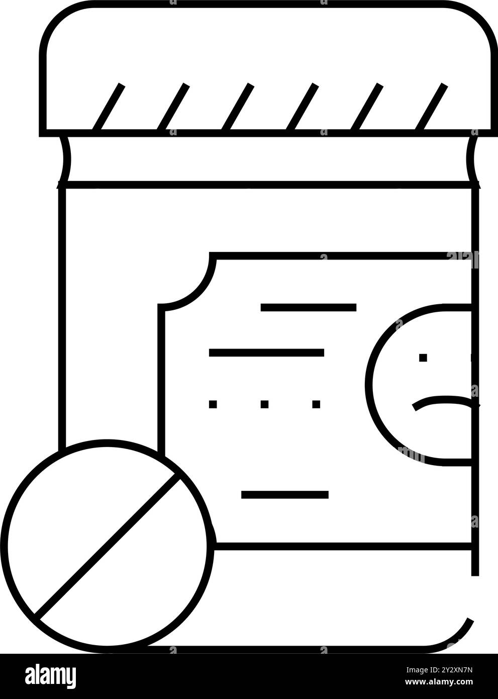 antidepressant drugs package line icon vector illustration Stock Vector ...