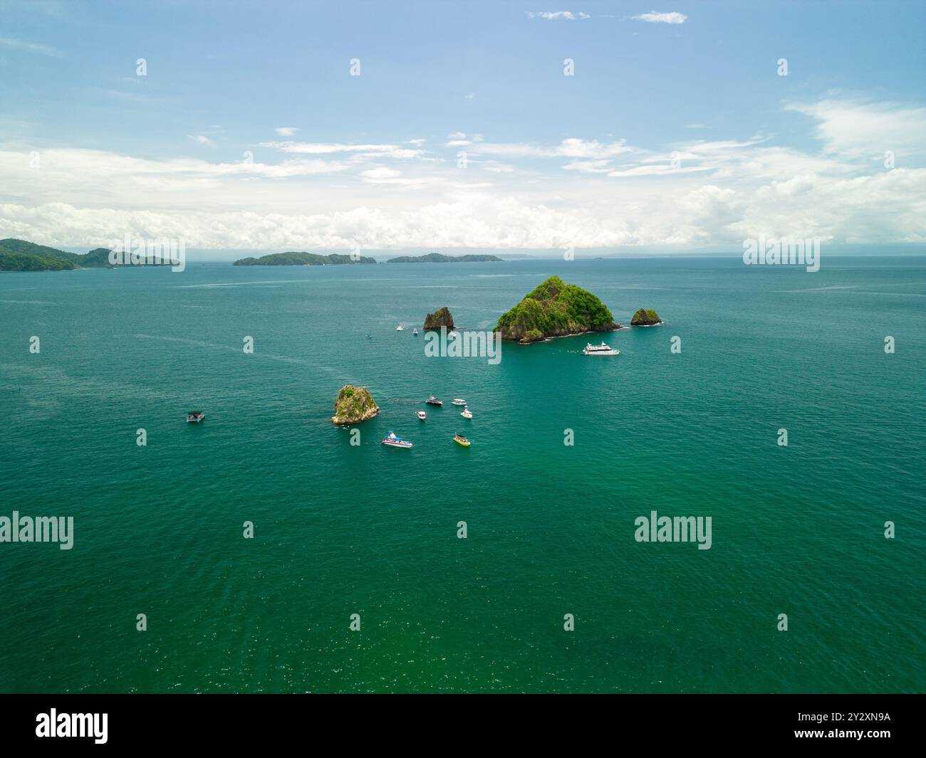 Aerial view of Snorkeling point in Isla Tortuga, Costa Rica Stock Photo ...