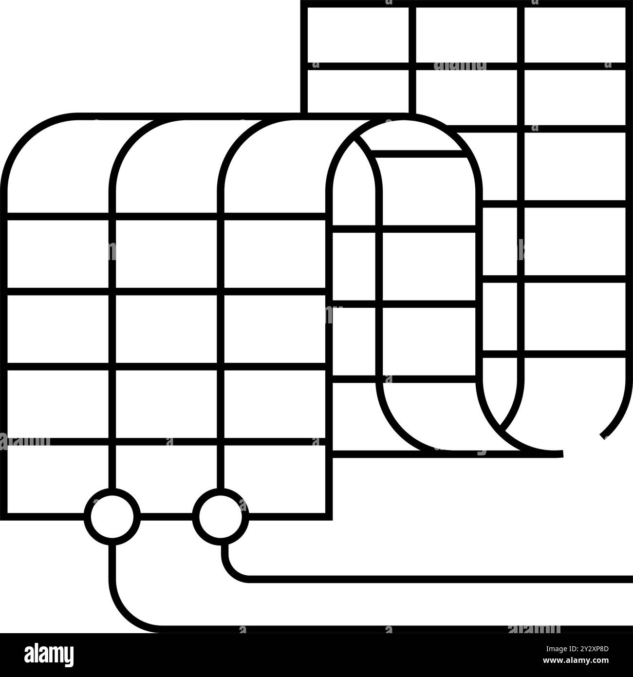 flexible solar panel line icon vector illustration Stock Vector Image ...