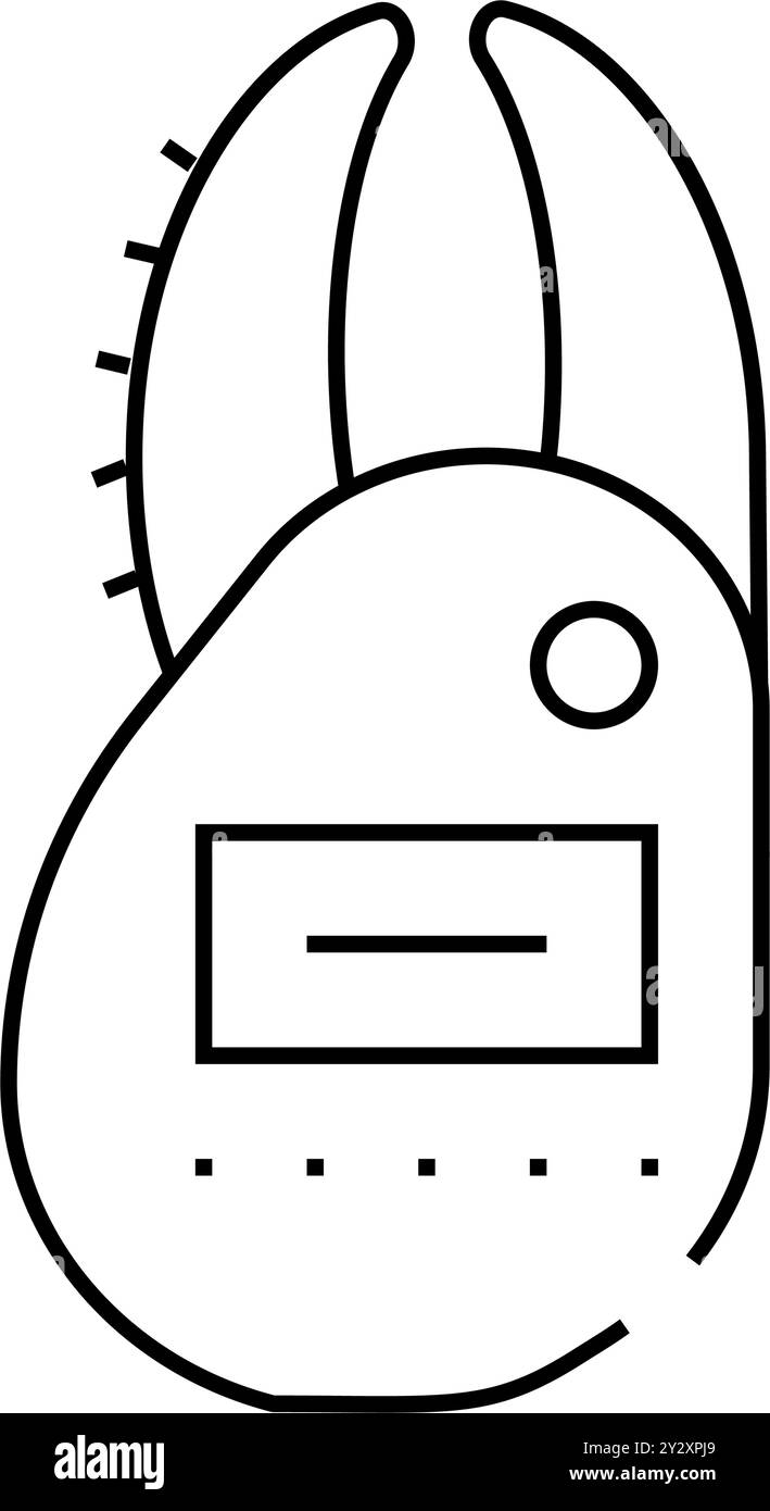 body fat percentage meter device line icon vector illustration Stock ...