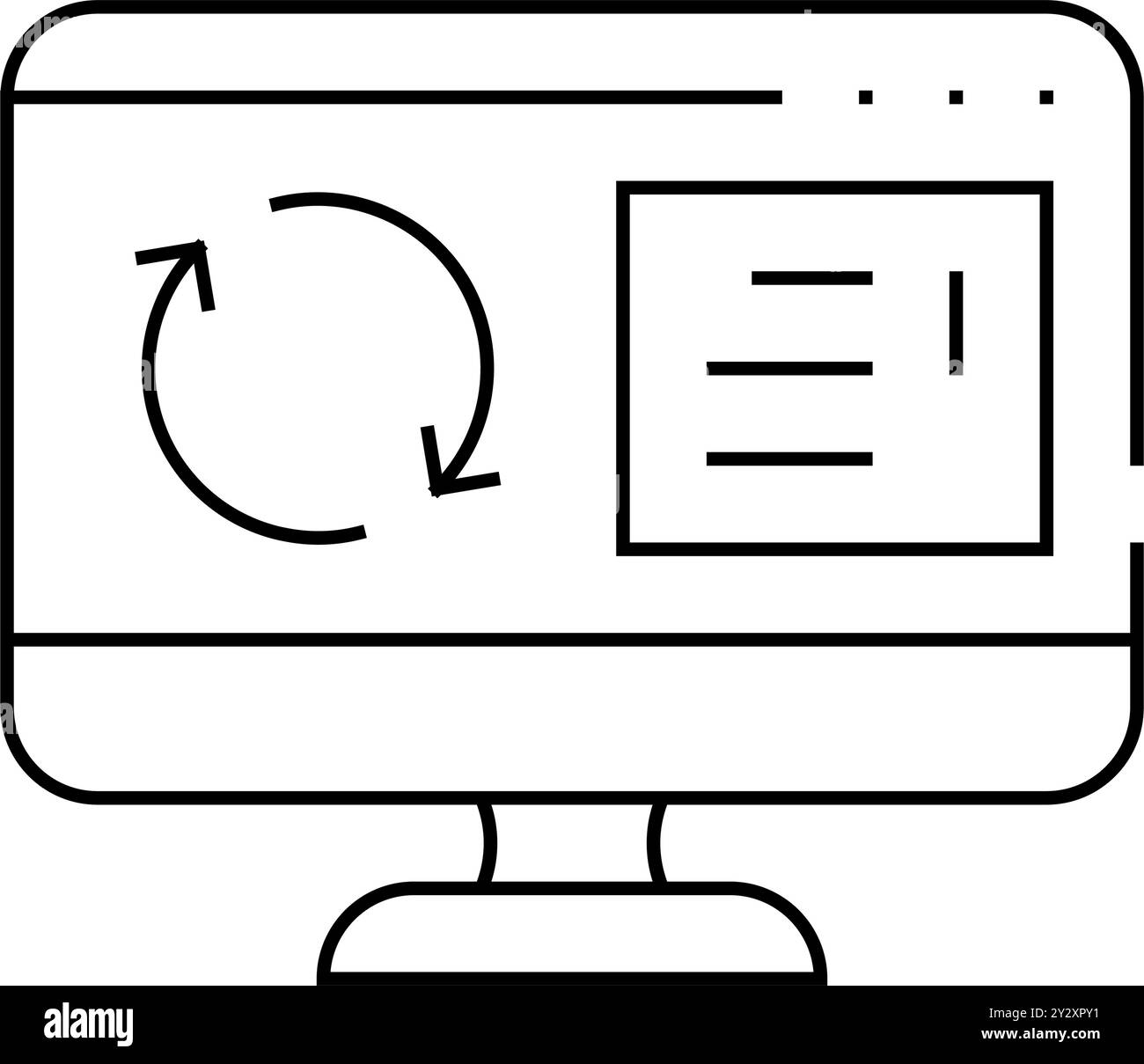 Update operating system black icon hi-res stock photography and images ...