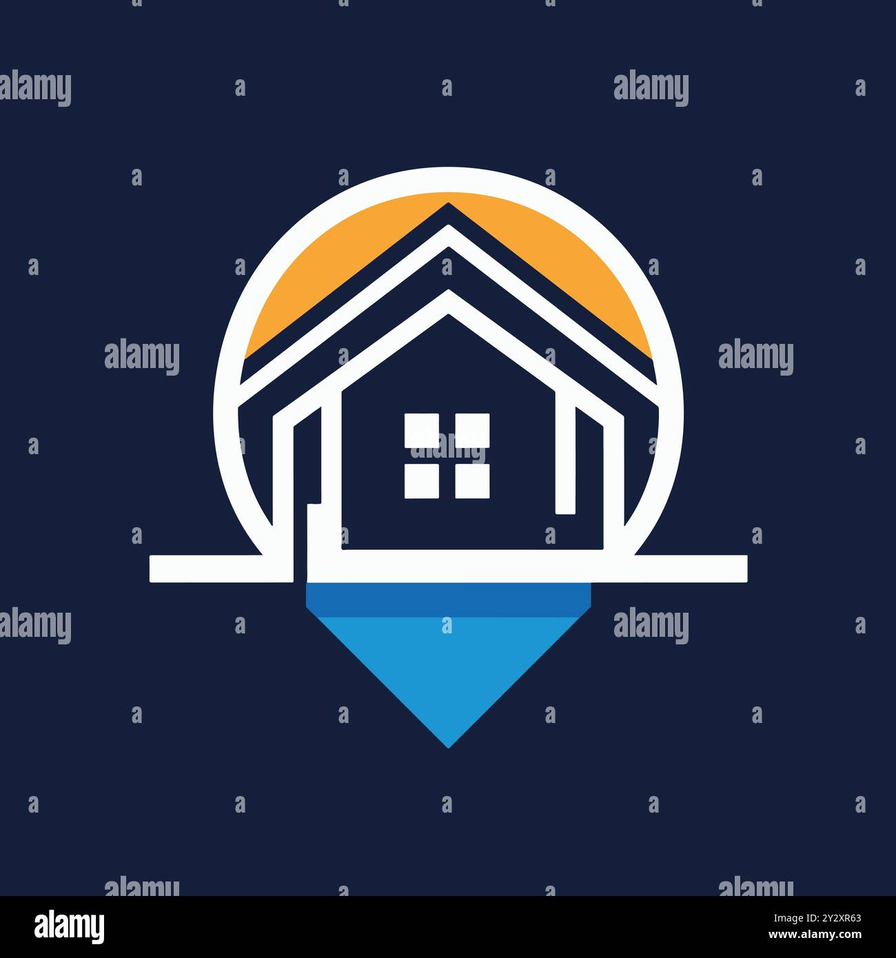 House real estate landing Stock Vector Images - Alamy