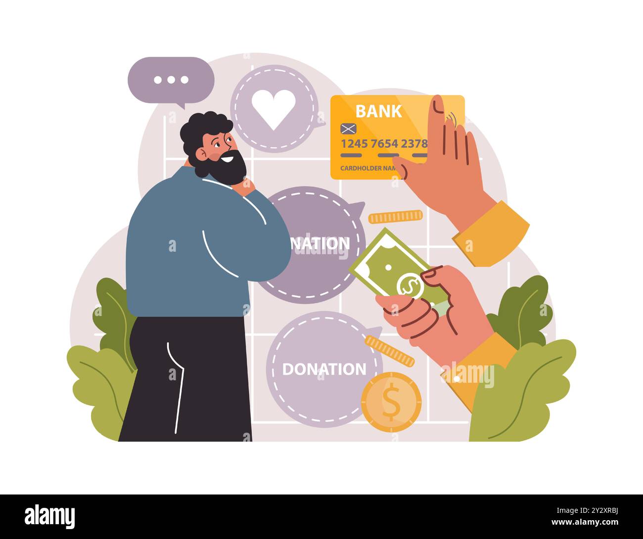 Charity. Volunteers community take care of people in need. Idea of care ...