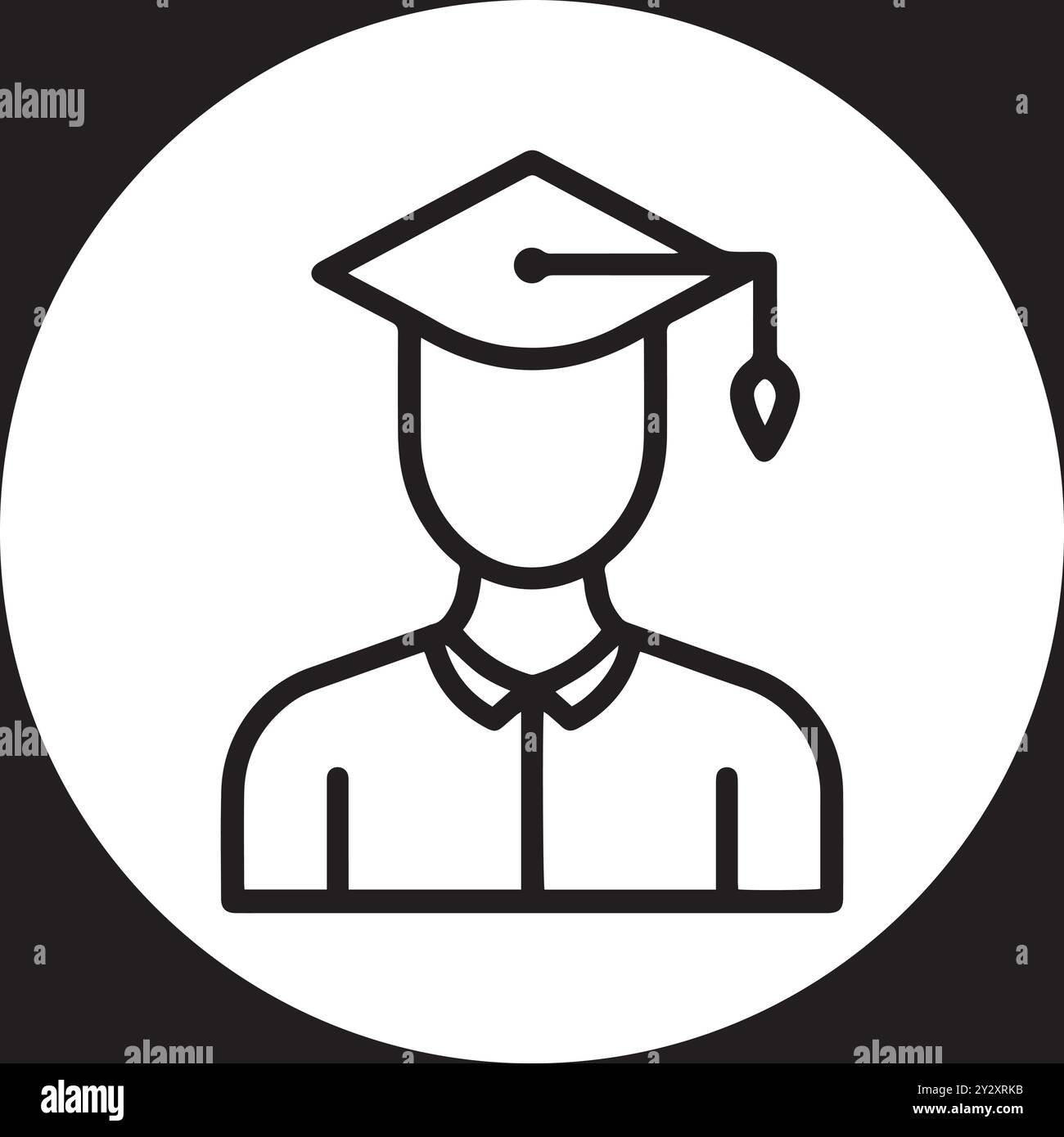 Graduate degree icon line Black and White Stock Photos & Images - Alamy