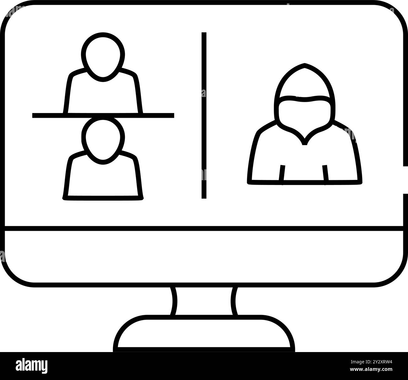 Hacker connected online discussing hi-res stock photography and images ...