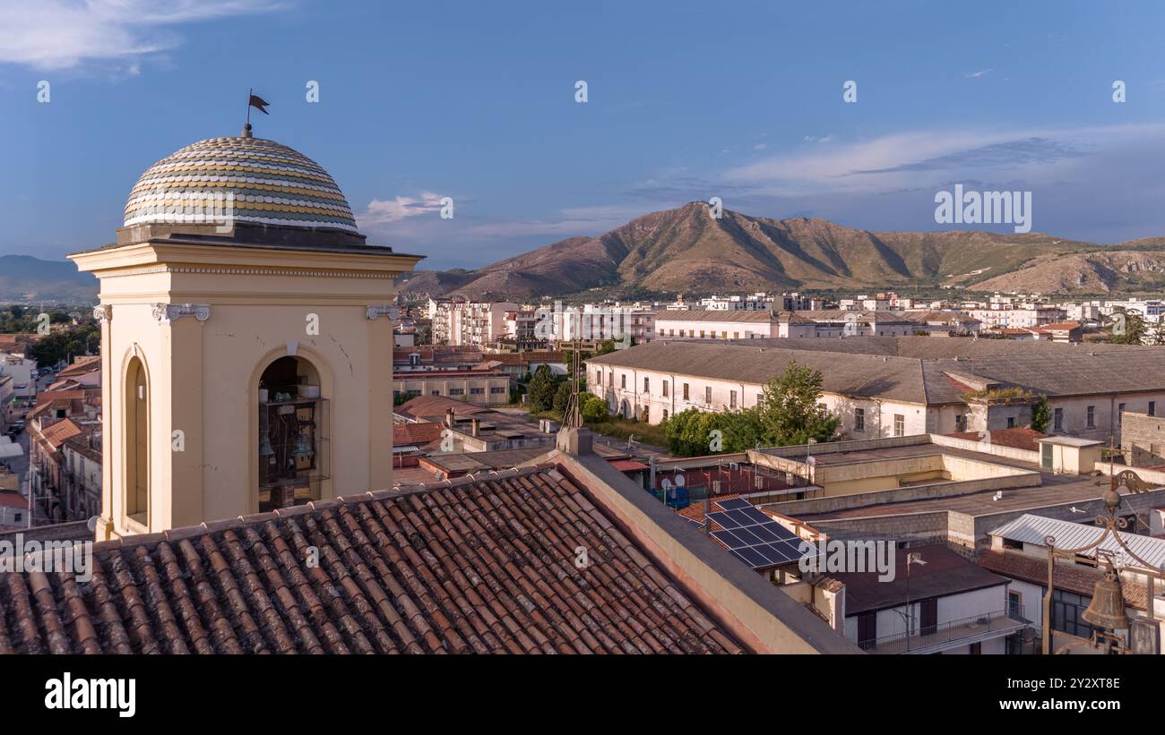 An aerial view of the church of St. Erasmus in Santa Maria Capua Vetere ...