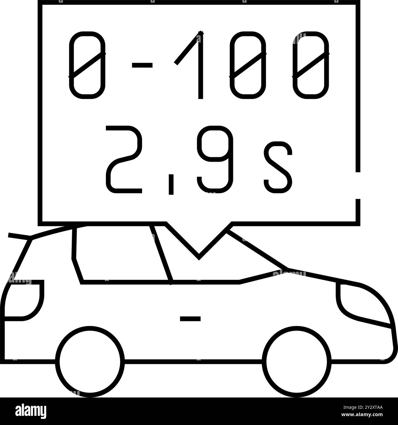 characteristics of electric car line icon vector illustration Stock ...