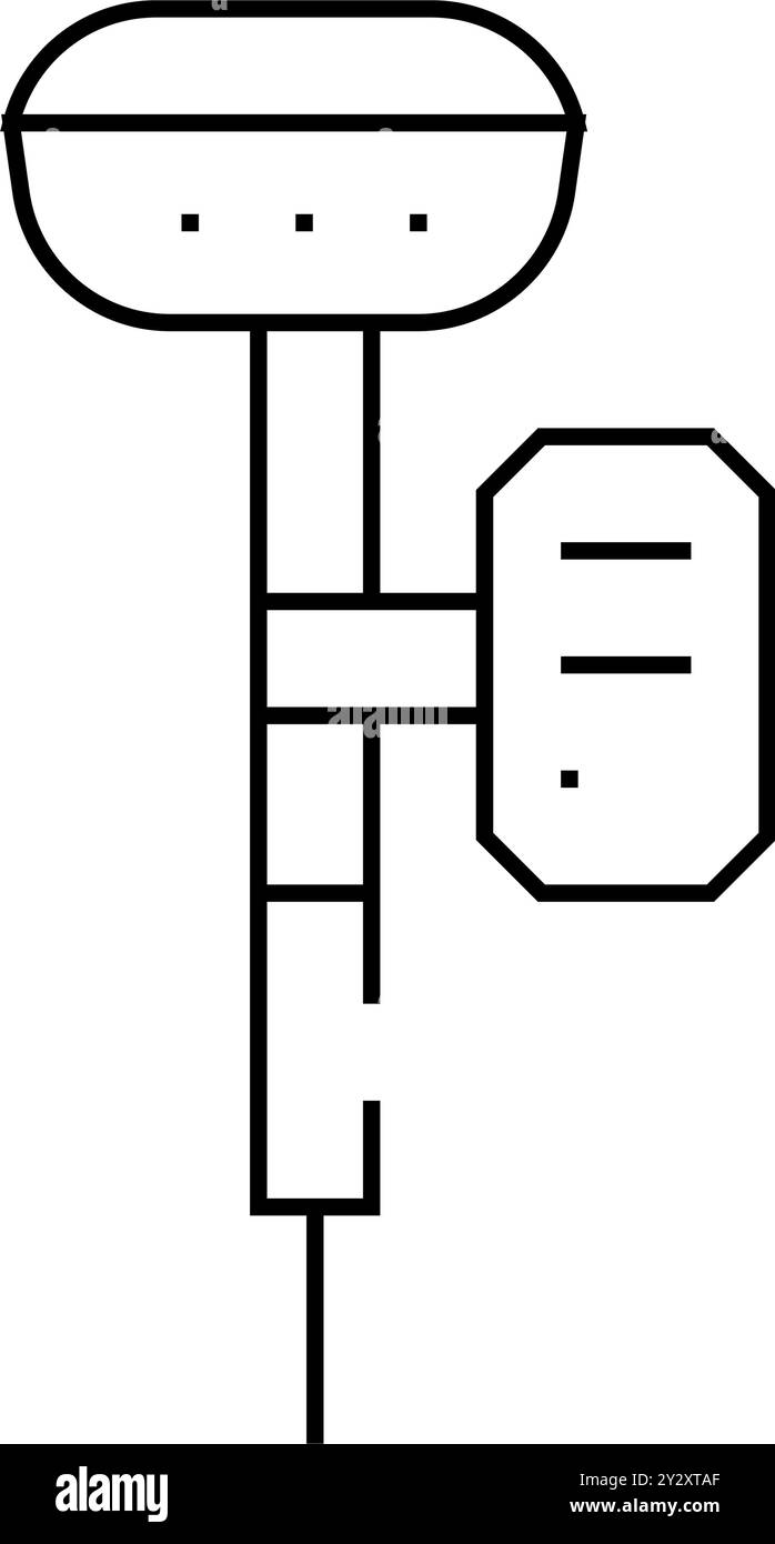 gnss receivers line icon vector illustration black Stock Vector Image ...