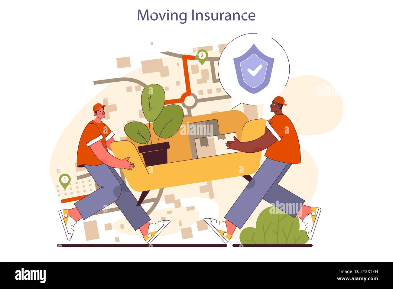 People moving out. Belongings packaging and relocating to a new place ...