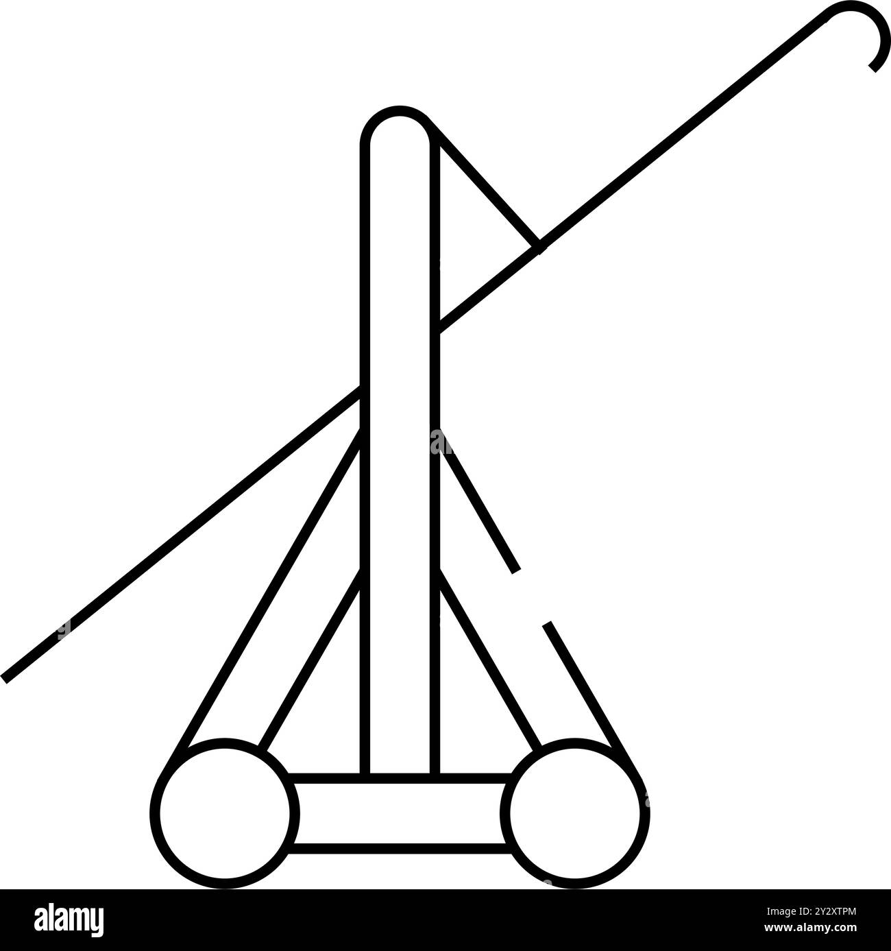 hook destroyer line icon vector illustration black Stock Vector Image ...