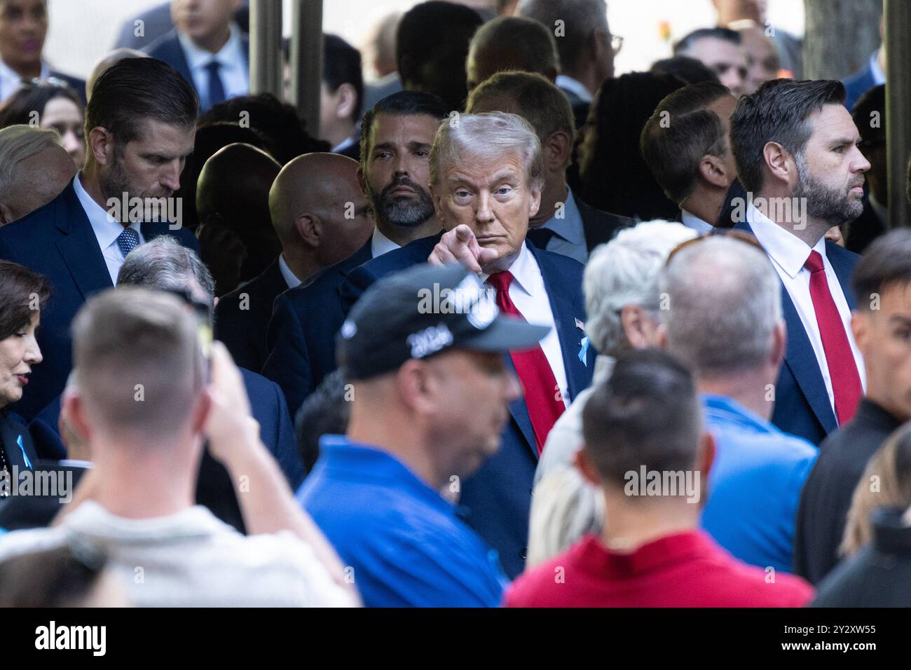New York, USA, 11 September, 2024: Former President Donald Trump points ...