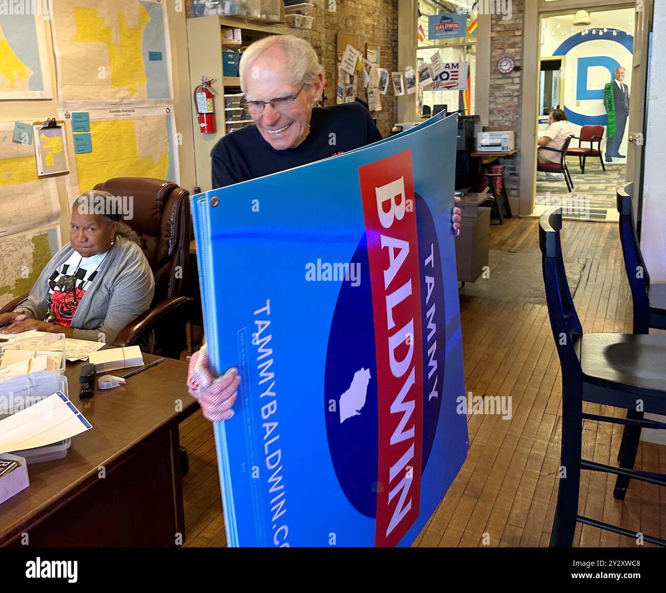 Racine, Wisconsin, USA. 11th Sep, 2024. JIM "DOC"" POPLAWSKI carries ...