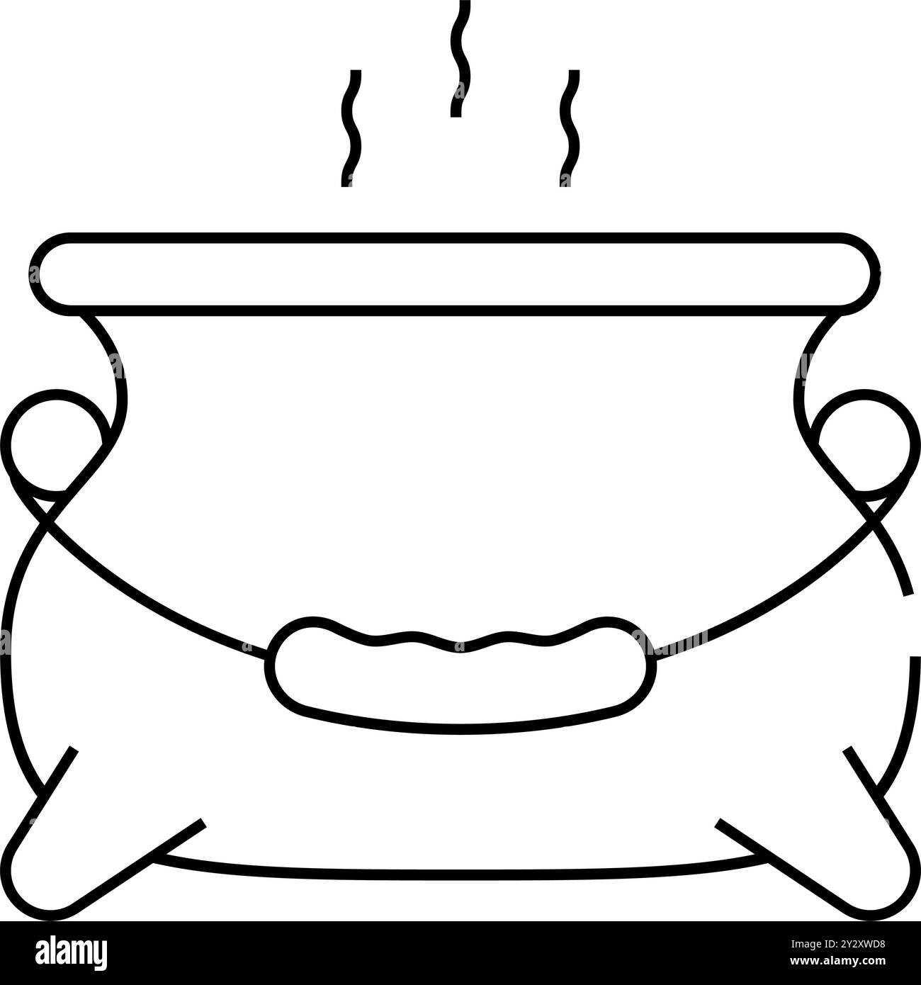 boiling potion in tank line icon vector illustration Stock Vector Image ...