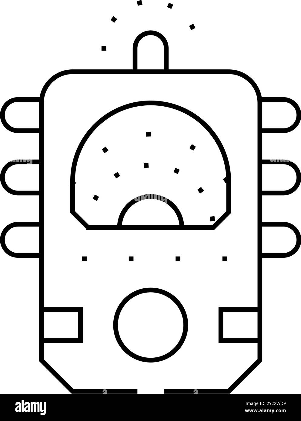 ectoplasm paranormal detector line icon vector illustration Stock ...