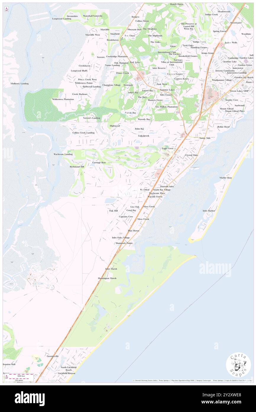 Map of murrells inlet Cut Out Stock Images & Pictures - Alamy