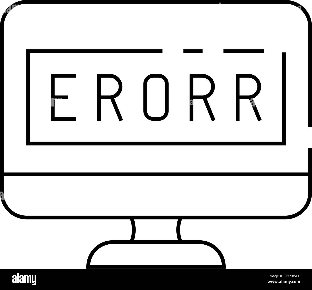 Error operating system black icon hi-res stock photography and images - Alamy